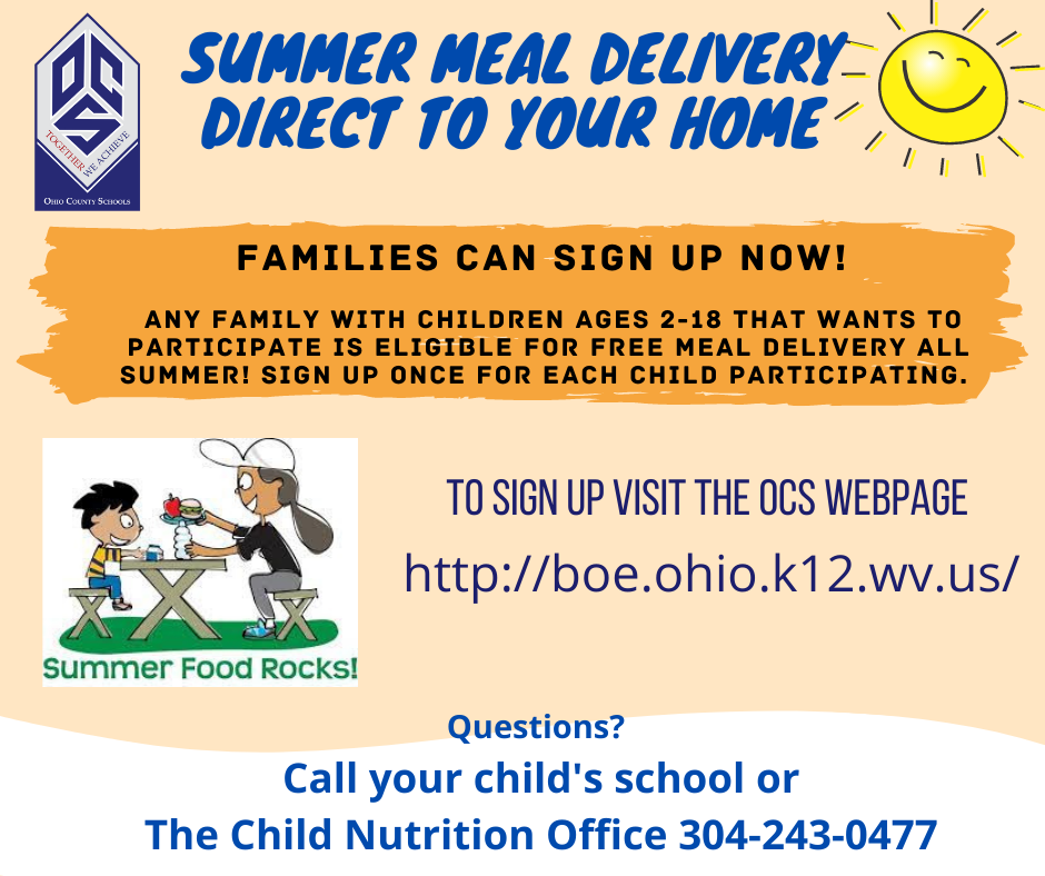 Summer Meal Delivery for Ohio County Students | Triadelphia Middle School