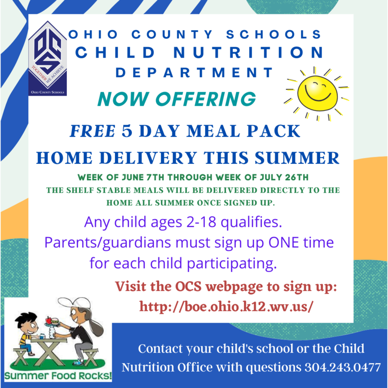 Summer Meal Delivery for Ohio County Students | Triadelphia Middle School